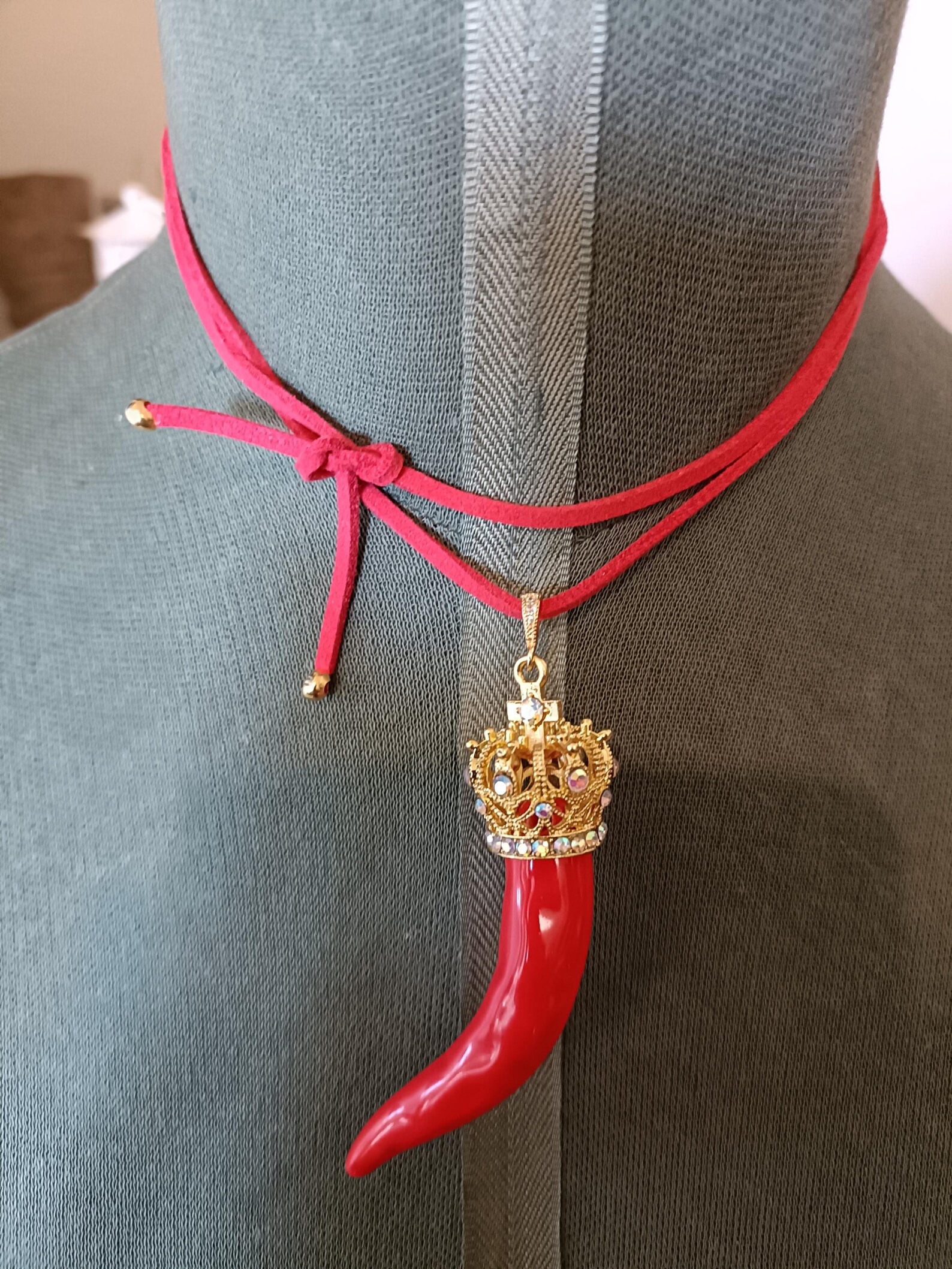 Fortuna,italian Coral Amulets Pendant,sacred Heart - Etsy