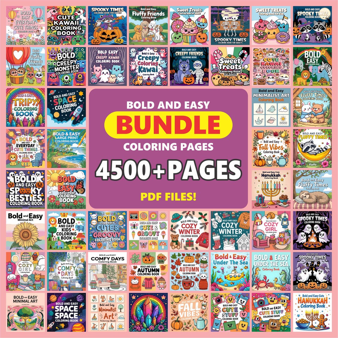 Printable Coloring Pages Bundle for Kids, Toddlers, Preschoolers ...