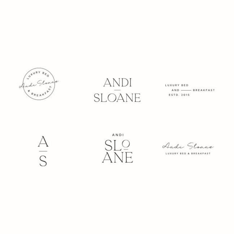 Andi Sloane - Instant Download - DIY Canva Classic Logo Design Template ...
