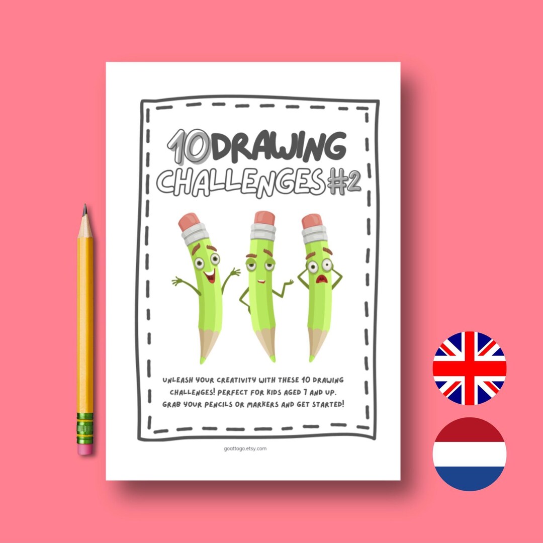 Printable Drawing Challenges for Kids | Available in English & Dutch - Etsy