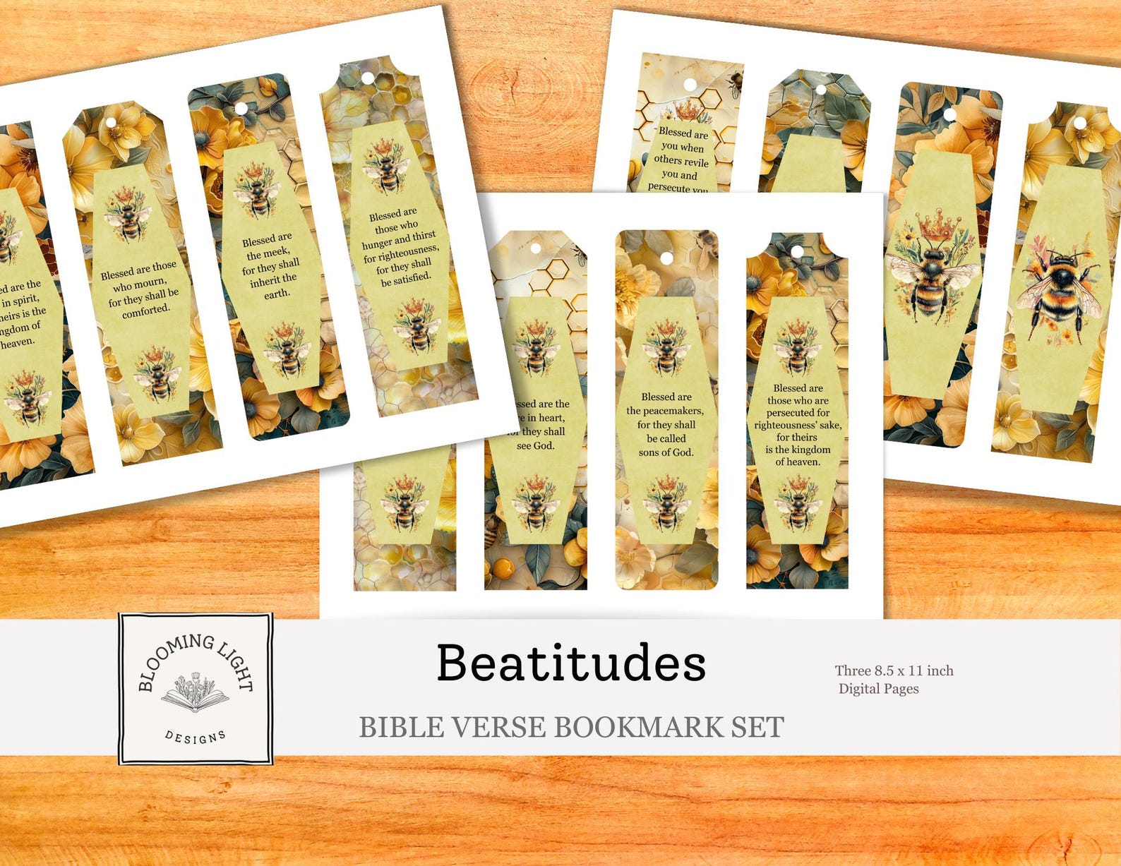 Beatitudes Bible Verse Bookmark Set - Etsy