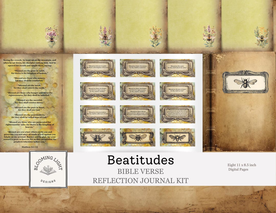 Beatitudes Bible Verse Reflection Journal Kit - Etsy