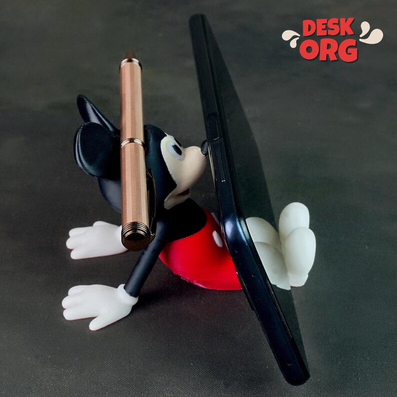 3D Printed Mickey Mouse Pen and Phone Holder (STL File) - Etsy