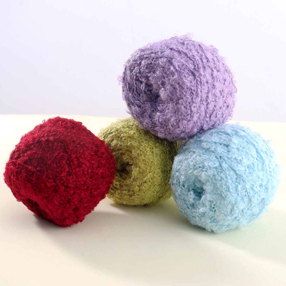 Soft Curly Yarn - Fluffy Yarn, Premium Blanket Yarn, Doll-making Curly ...