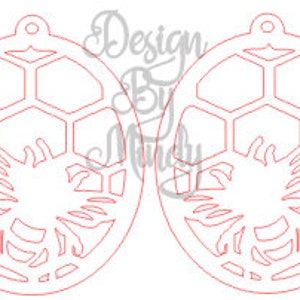 Honeycomb Bee Earring Cut File for Glowforge - Etsy