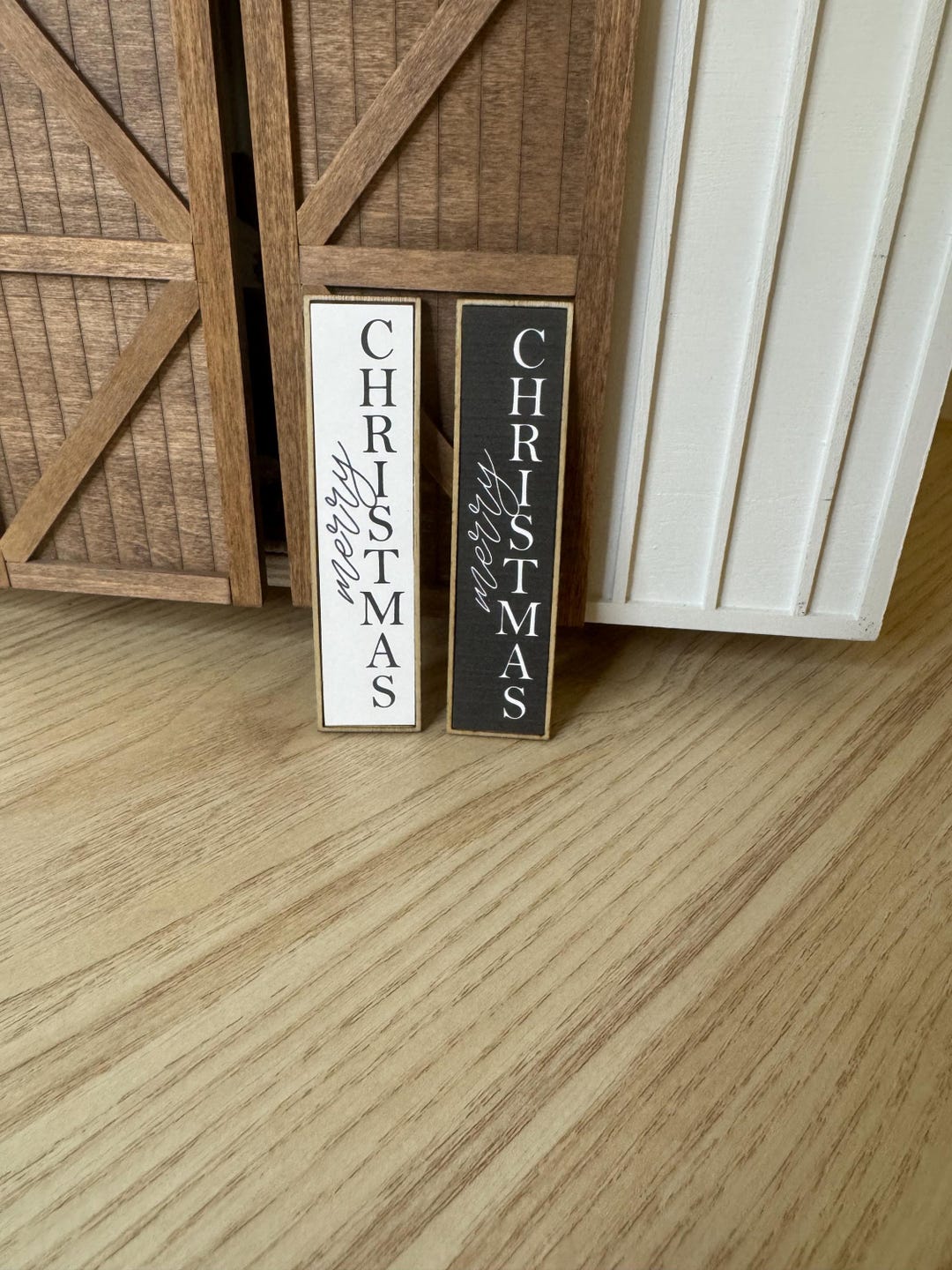 Miniature “merry Christmas” Welcome Sign – 1:12 Scale Winter Farmhouse ...
