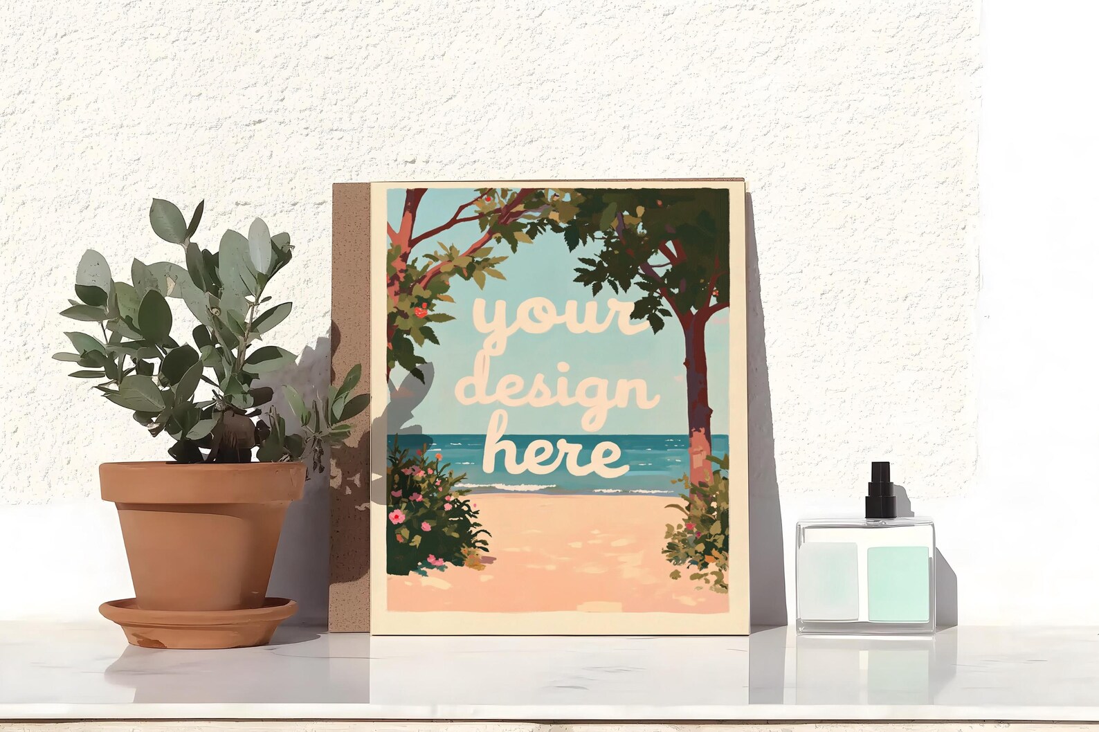 Editable Minimalist Poster Mockup | Photopea and Photoshop | Sunlit ...