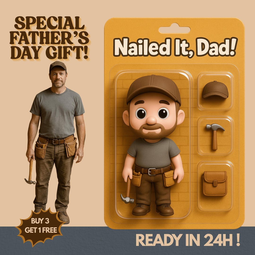 Custom Cute Mini Figure- 3D Cartoon Art, Personalized Portrait, Kawaii ...