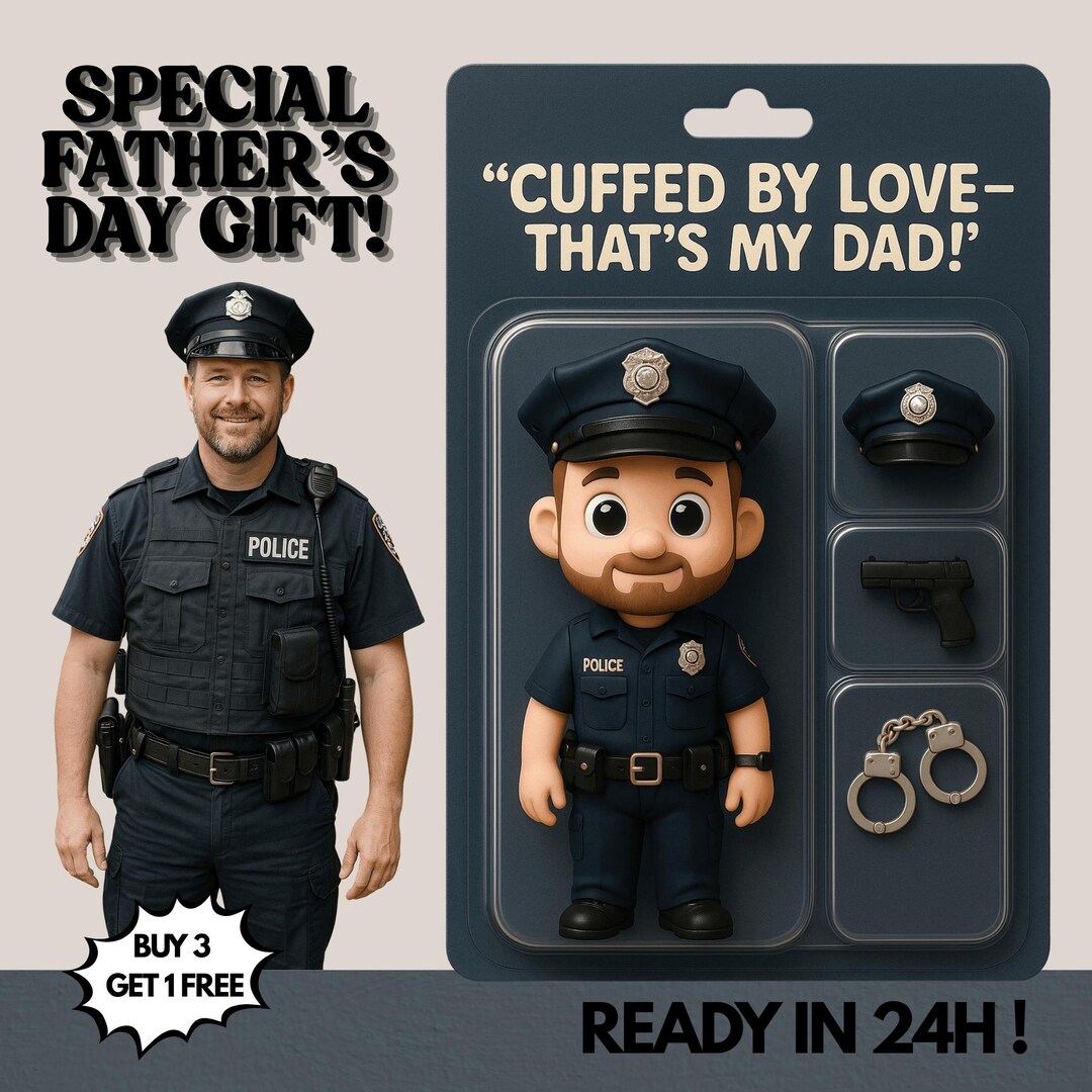 Custom Cartoon Portrait- Personalized Gift for Dad, Action Figure From ...