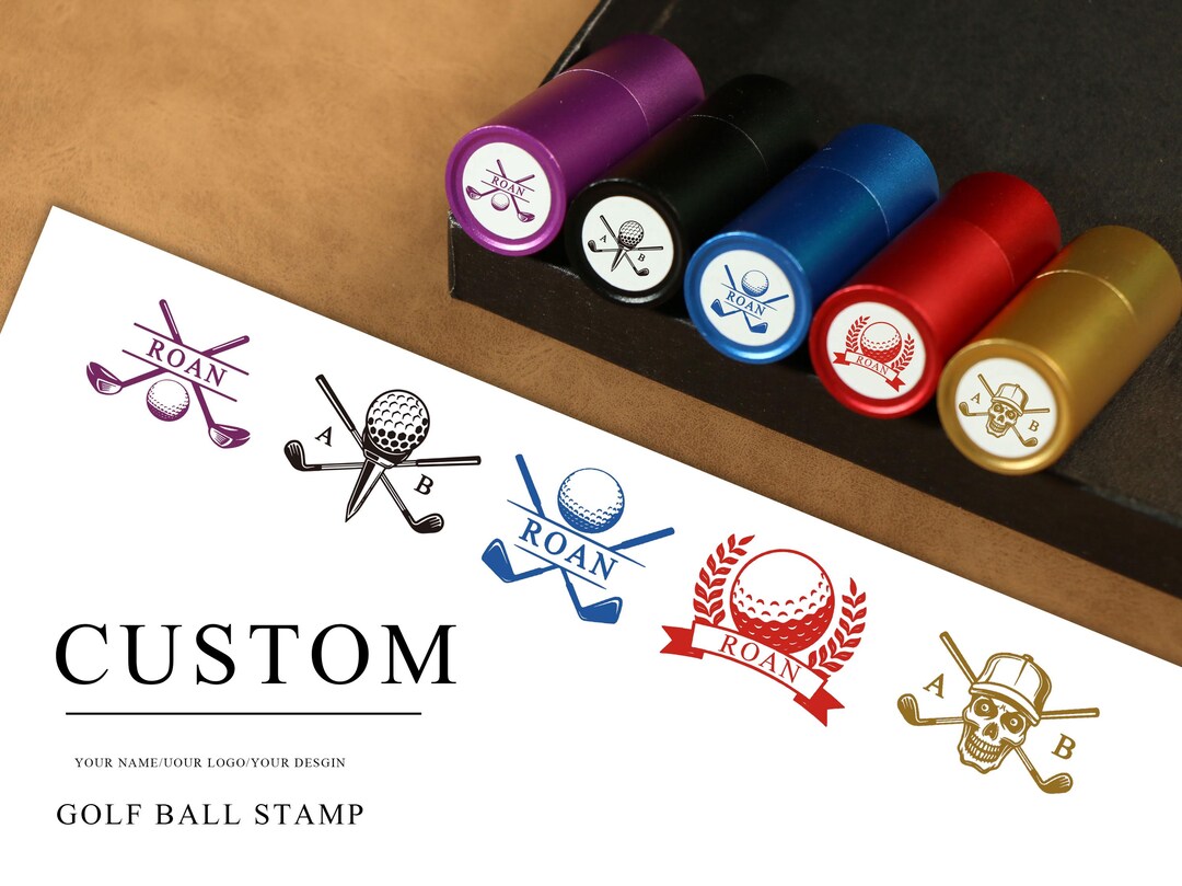 Custom Golf Ball Stamp Box,personalized Golf Stamps,gift for Golfer ...
