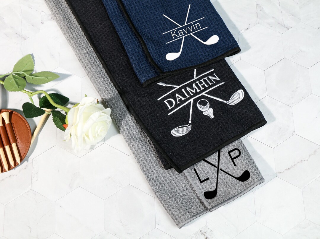 Embroidered Golf Towel, Personalized Golf Towel, Monogrammed Golf Towel ...