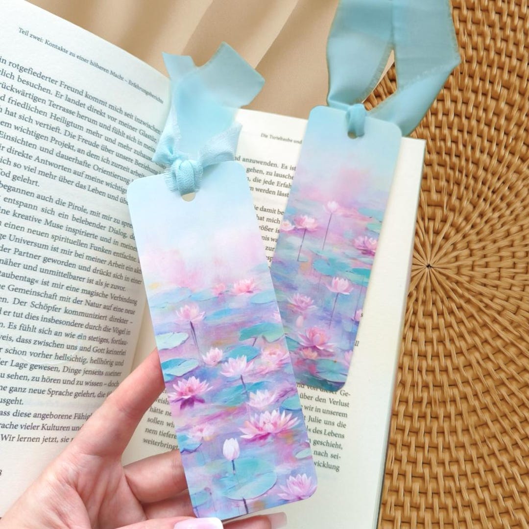 Magic Water - Bookmark Lotus Flowers - Etsy