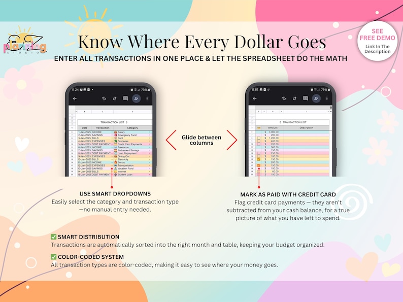Mobile Monthly Budget Spreadsheet • Google Sheets Template for Phone ...
