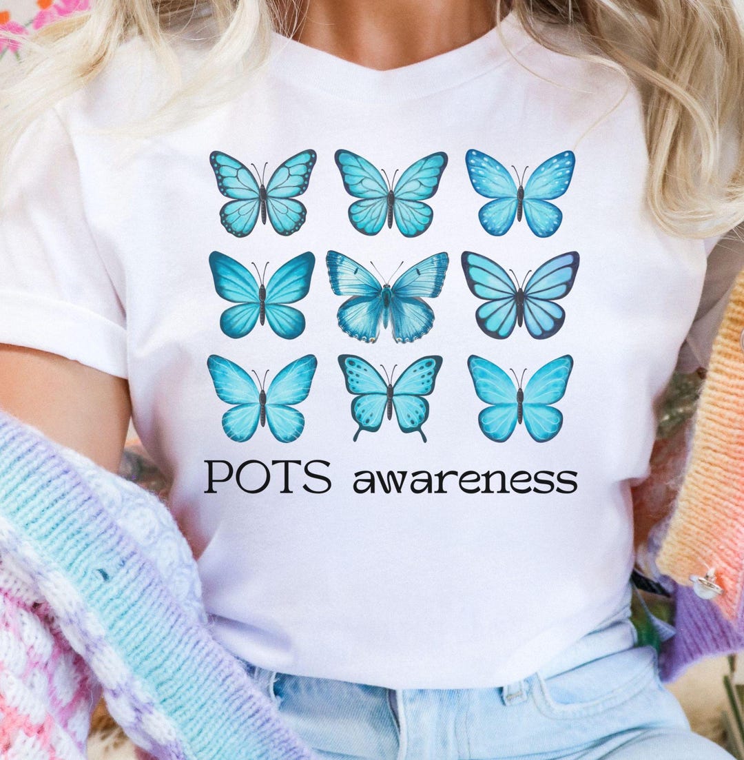 Postural Orthostatic Tachycardia Syndrome Butterfly T-shirt | POTS Awareness Shirt ...