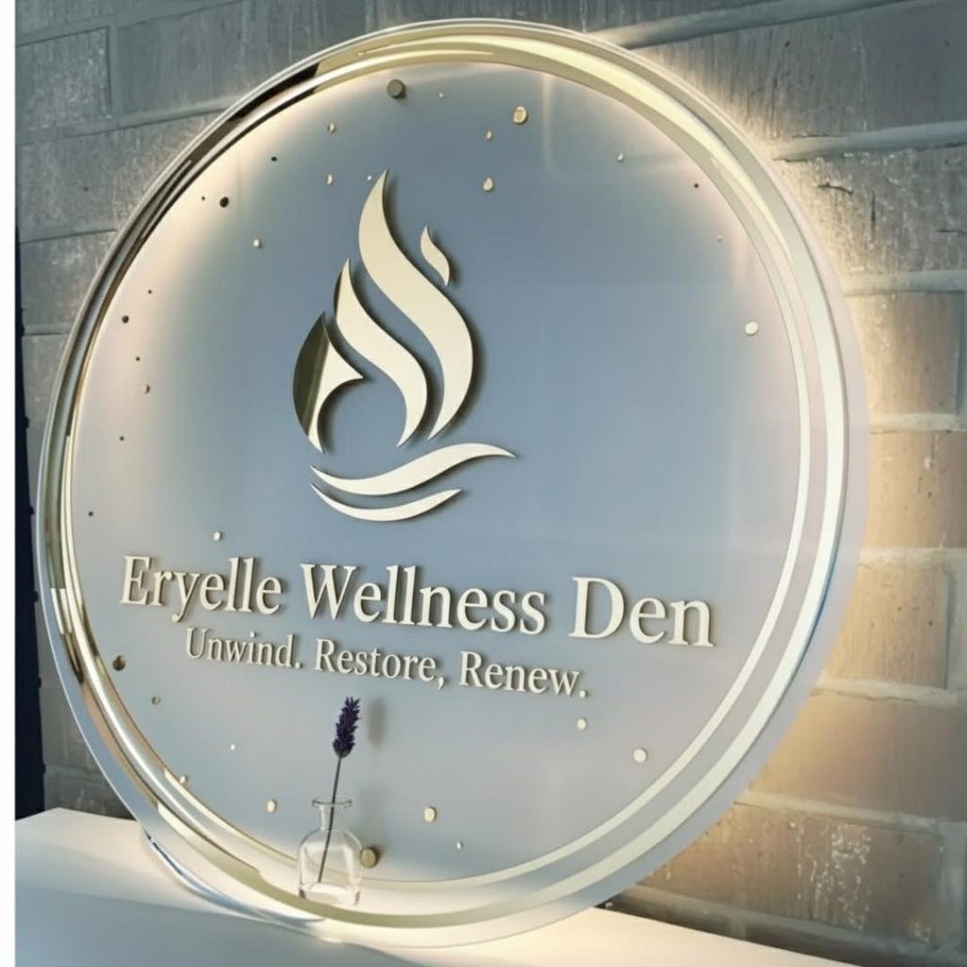 Custom 3d Acrylic Backlit Business Sign, Business Logo Sign, Acrylic ...