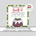 Christmas Bundt Cake Gift Tag, Happy Holiday Gift Tag, Merry Christmas ...