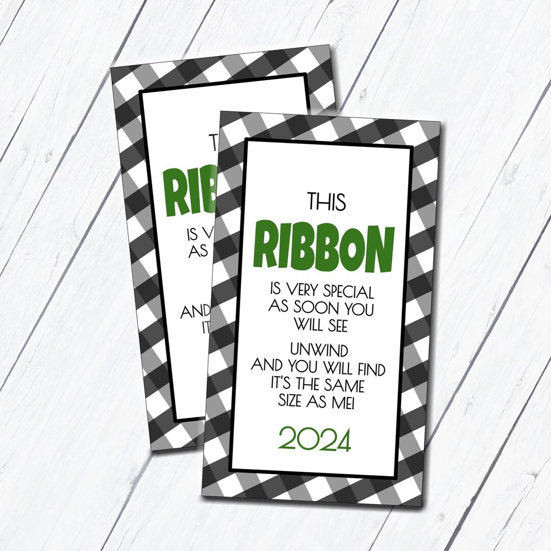 Ribbon Height Keepsake Tag, Christmas Gift From Student, Printable ...