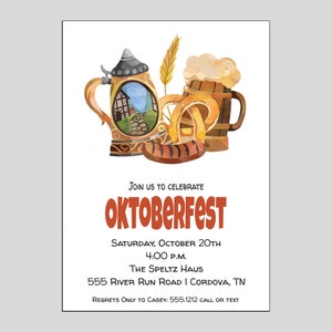 Oktoberfest Invitation German Beer Invitation German - Etsy