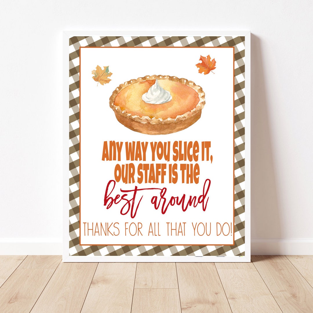 Pie Sign, Teacher Appreciation Week, Instant Download, Snack Table Sign ...