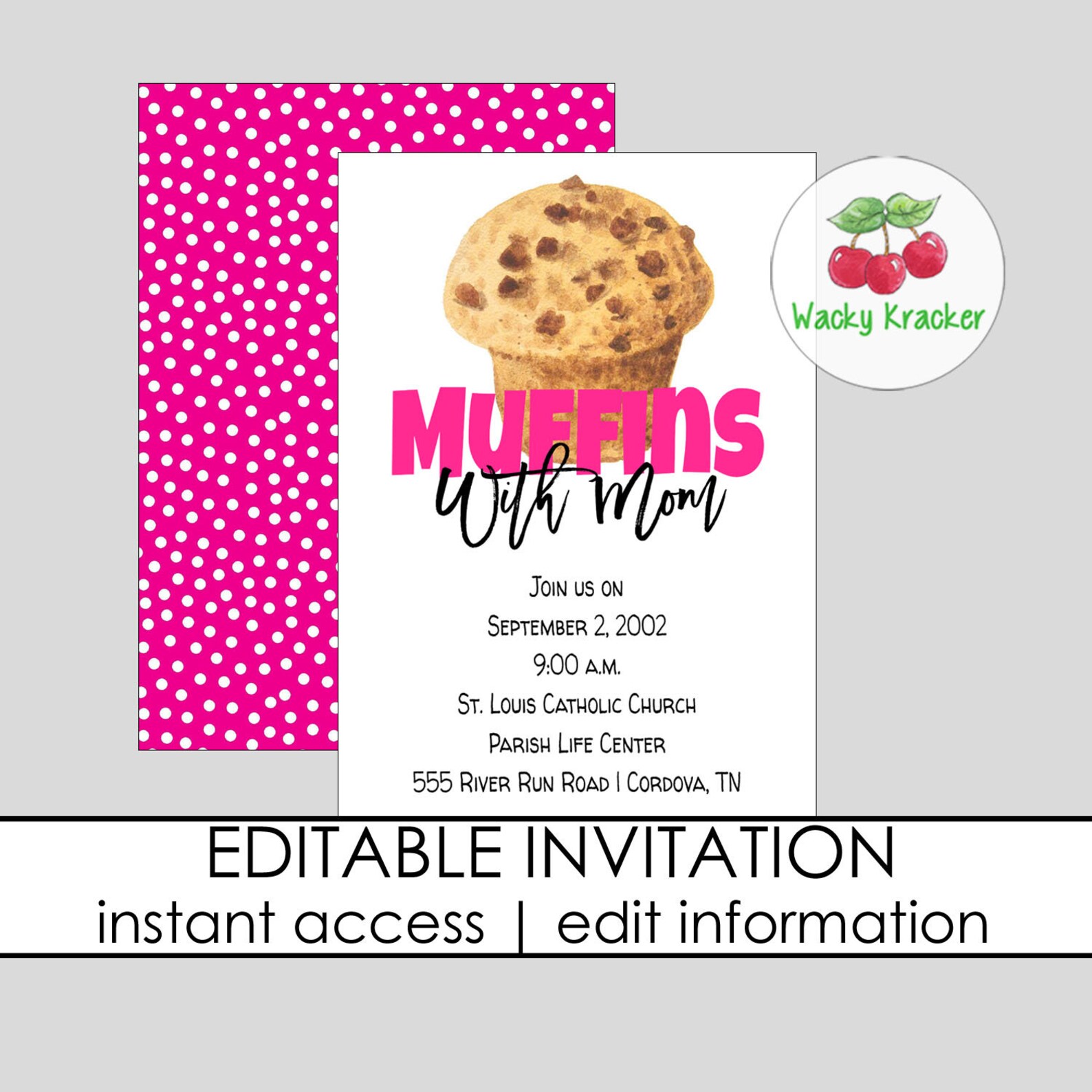 Muffins With Mom Invitation Church Flyer School Flyer PTO - Etsy