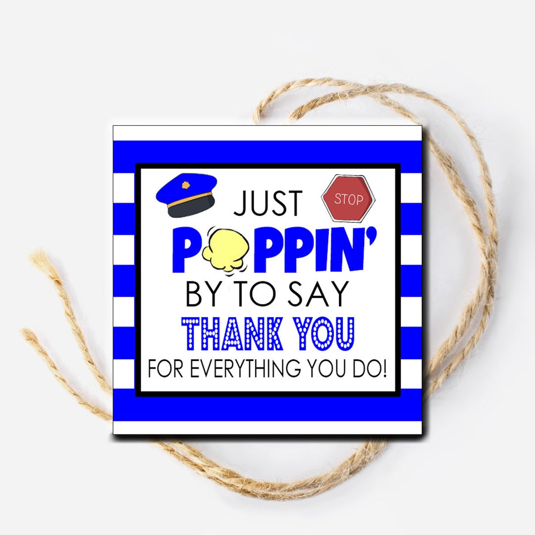 PRINTABLE Police Appreciation Gift Tag, National Police Week Gifts ...