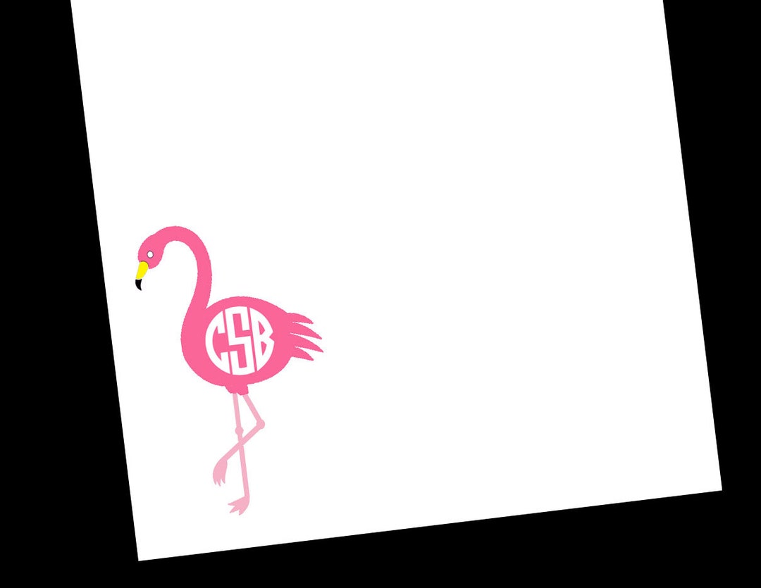 Flamingo Notepads, Monogram Notepad, Flamingo Gifts, Monogram Gift ...