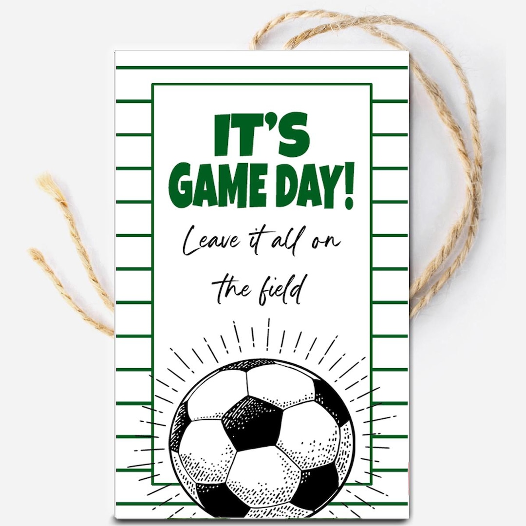Printable Soccer Treat Tag, Good Luck Soccer Team Snack Tag, Soccer ...