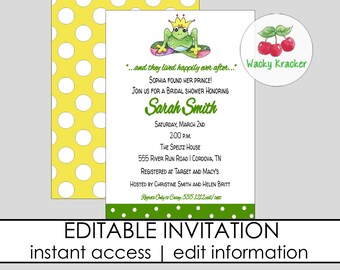 Frog Prince Template - Etsy