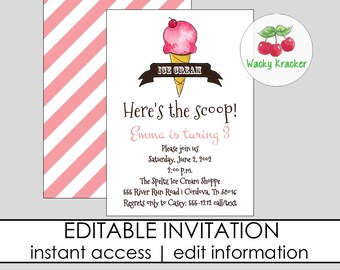 School Ice Cream Social Flyer - Etsy