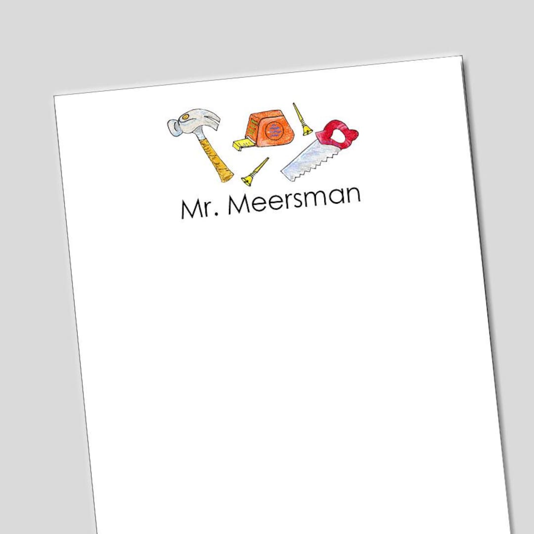 Tool Notepad, Masculine Notepad, Personalized Notepad, Gift for Him ...