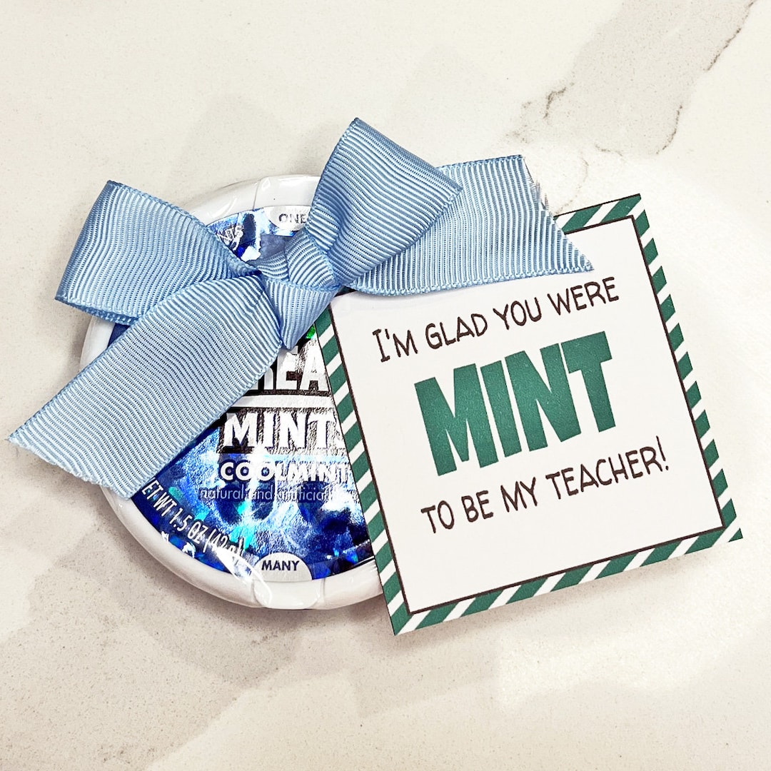 Mint Tag, Back to School Gift, Mint to Be My Teacher, Instant Download ...