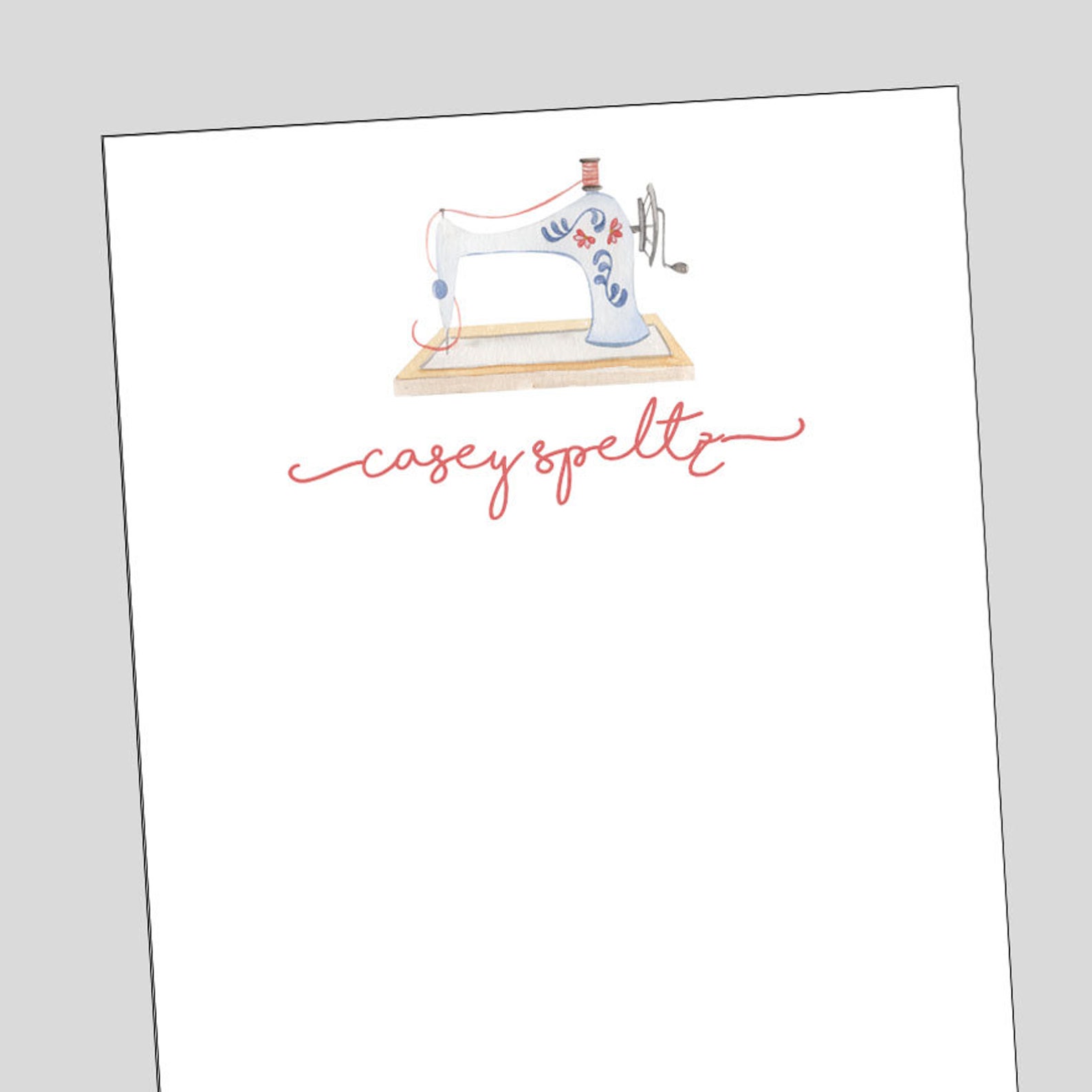 Sewing Machine Notepad Personalized Notepad Seamstress Gift - Etsy