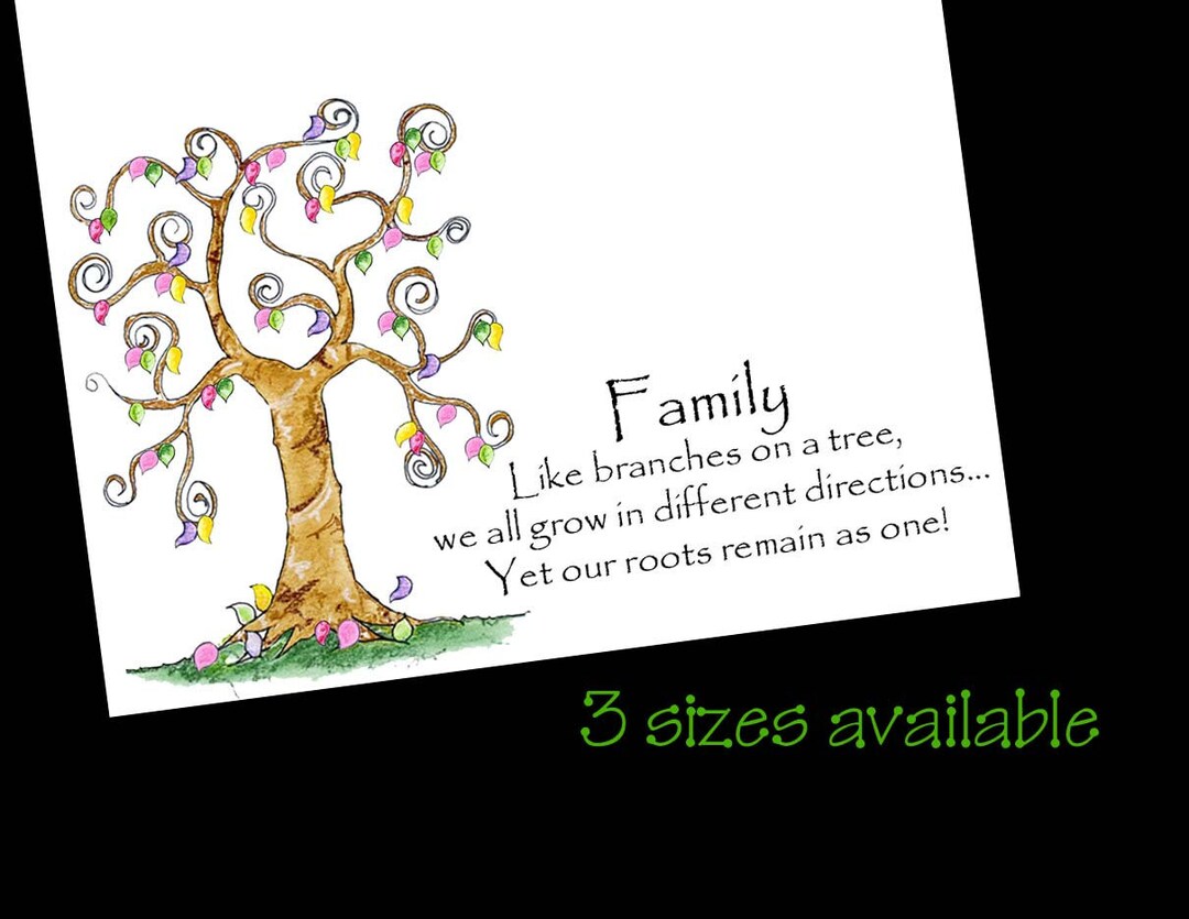Family Notepads, Like Branches on a Tree, Family Reunion, Gift for ...