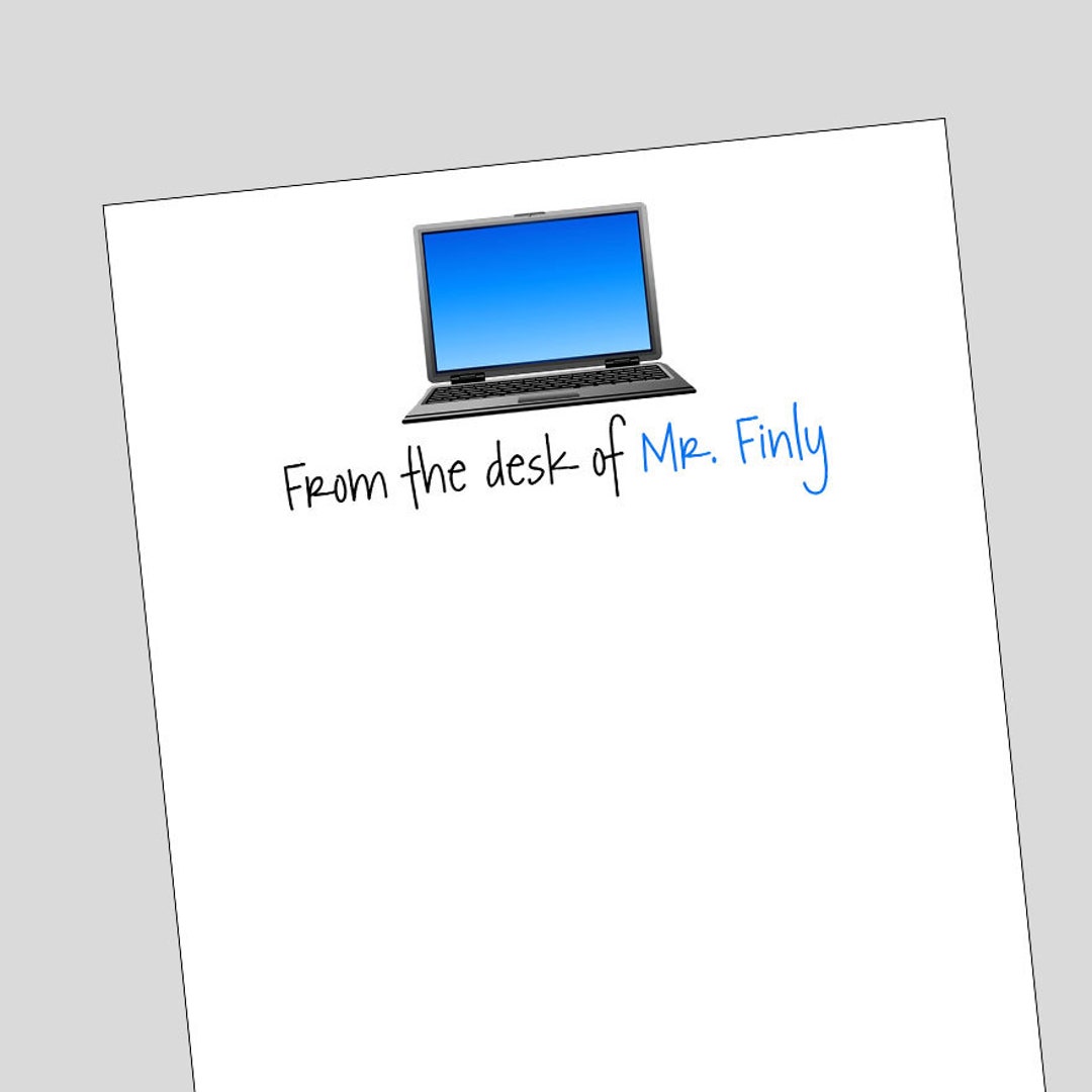 Computer Notepads, Computer Teacher Gift, Personalized Notepad ...