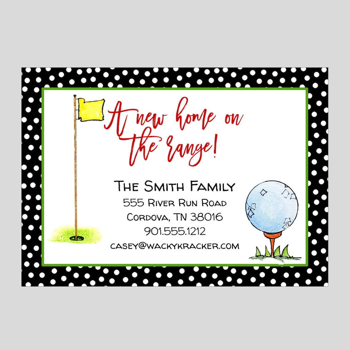 Golf Moving Card / Golf Course Moving Announcement / We've | Etsy