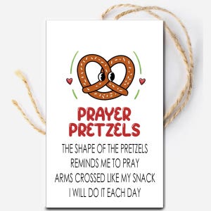 Prayer Pretzels Printable Tag, VBS Vacation Bible School, Seminary ...