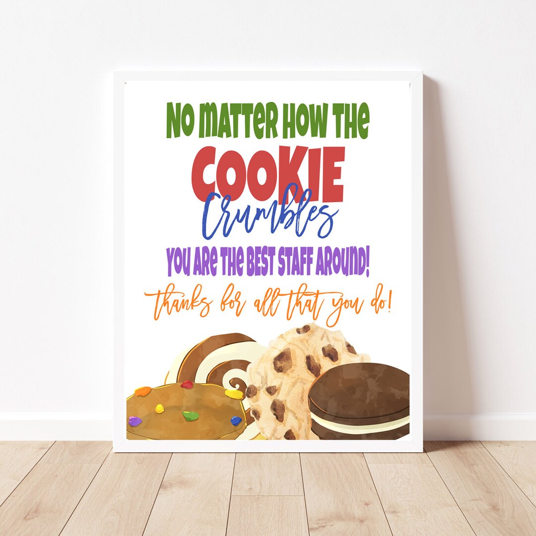 Cookie Sign, Teacher Appreciation Week, Instant Download, Snack Table ...