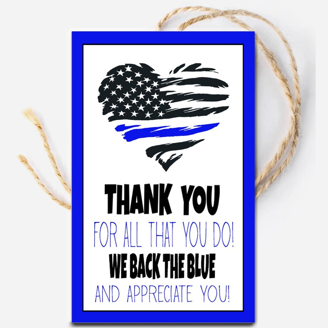 Printable National Police Appreciation Month Gift Tag, Printable Police ...