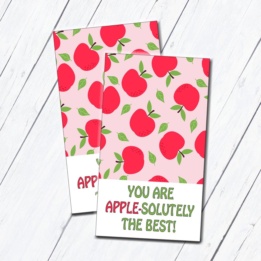 Apple Gift Favor Tag, You Are the Best Treat Tags, Employee Staff ...