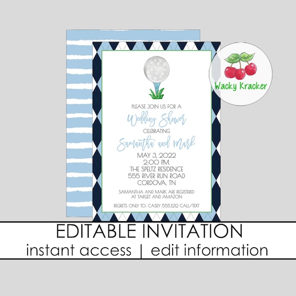 Golf Themed Couples Bridal Shower - Etsy