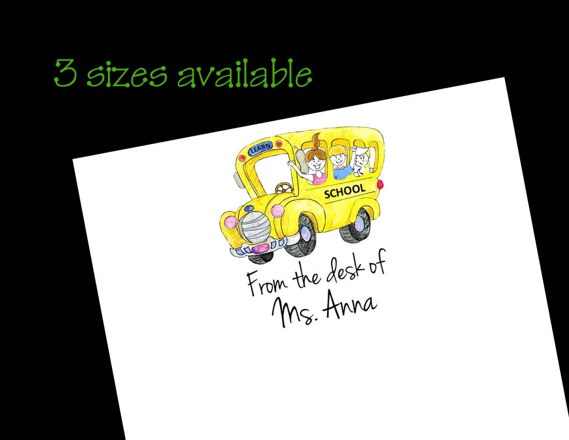 School Bus Notepads Teacher Gift Personalized Notepad - Etsy