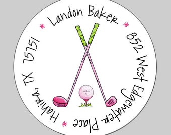 Golf Return Address Labels | Etsy