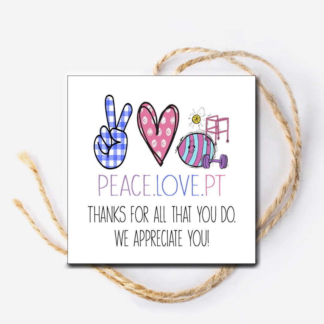 Physical Therapy Appreciation Week Printable Tag, Thank You Gift Tag ...