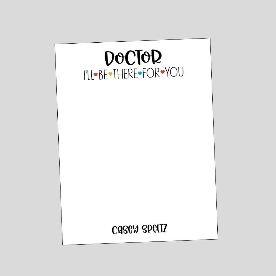 Doctor Notepad Personalized Gift for Doctor Medical Notepad - Etsy