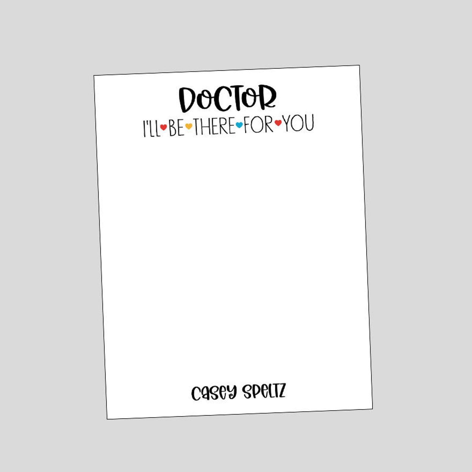 Doctor Notepad Personalized Gift for Doctor Medical Notepad - Etsy