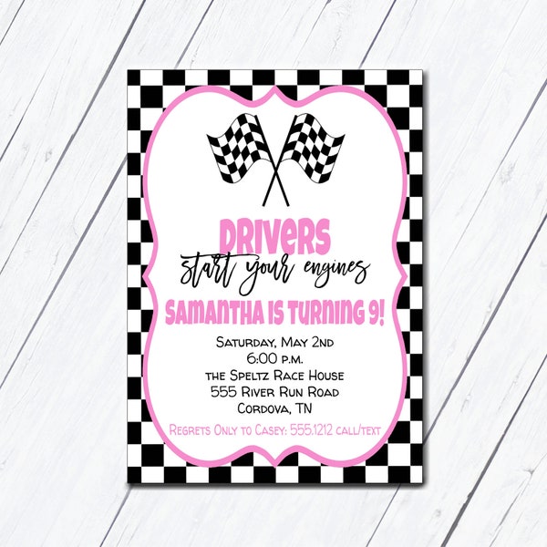 Girl Race Track Birthday - Etsy