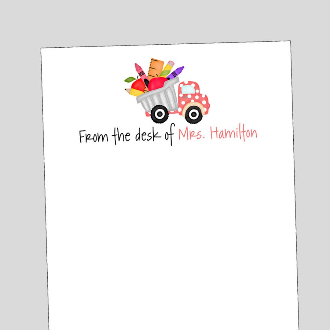 Teacher Notepad, Personalized Notepad, School Supplies, Gift for ...