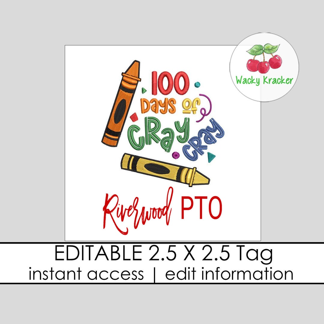 100 Days of School Tag Pencil Teacher Gift Tags Student Gift - Etsy