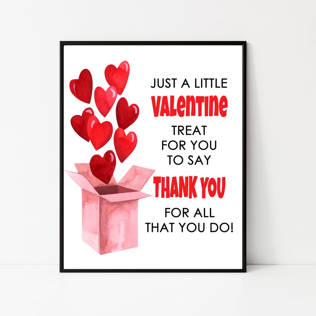 Teacher Appreciation Sign, Valentine Printable Sign, Instant Download ...