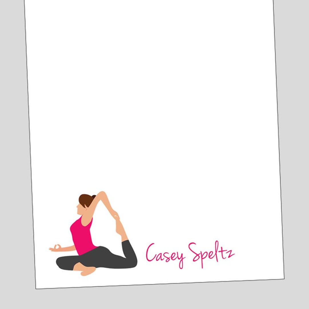 Yoga Notepads, Teacher Gift, Personalized Stationery, Gift for Yogi ...